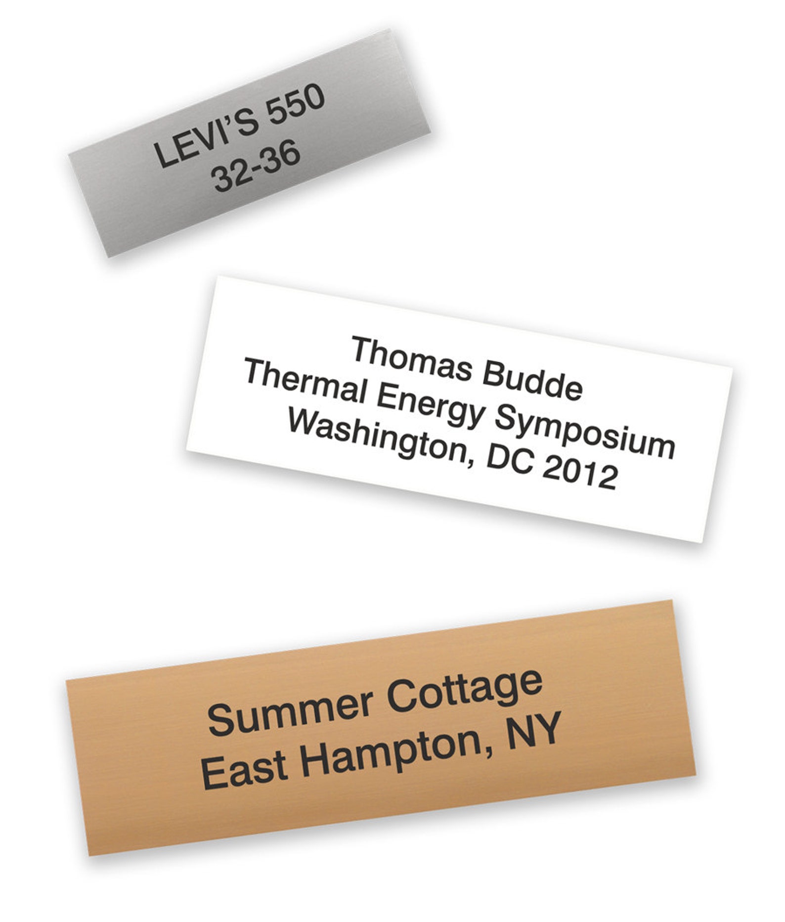 Metal Labels for Signage, Slide-plate Holder Replacement Plate ...