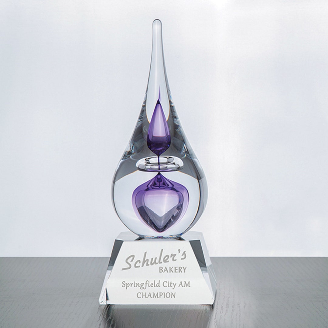Neptune Teardrop Award - Violet Accent - Premium Personalized Gift ...