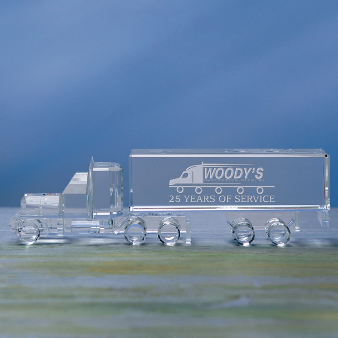 Crystal Semi Truck Award - Personalized Gift Engraved - Etsy