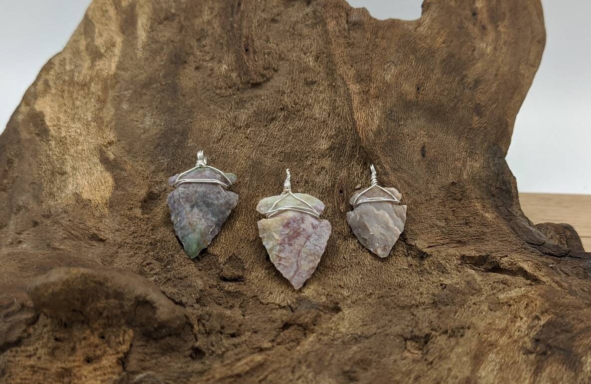 Wire Wrapped Arrowhead Pendant - Etsy