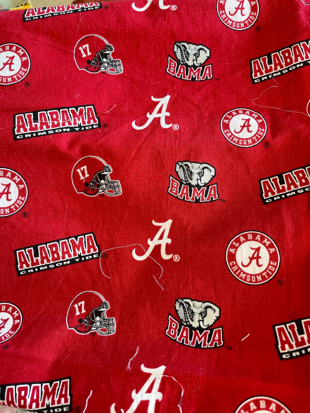 University of Alabama Roll Tide Red Cotton Fabric - Etsy