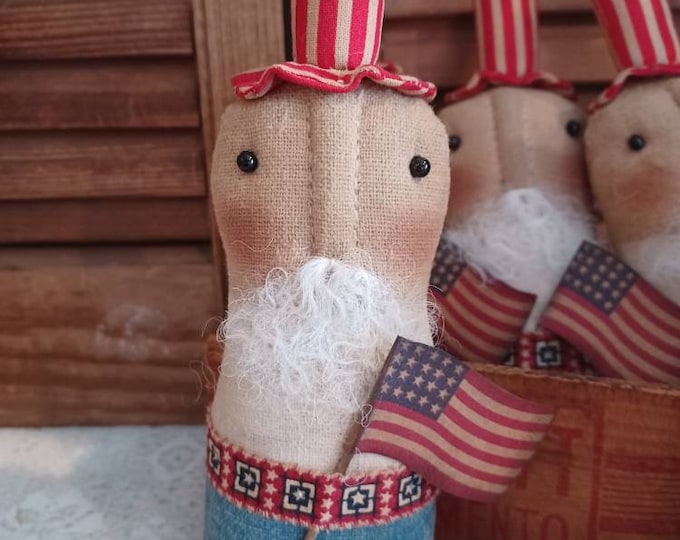 Little Primitive Stump Uncle Sam Orniecupboard Tuckbowl - Etsy