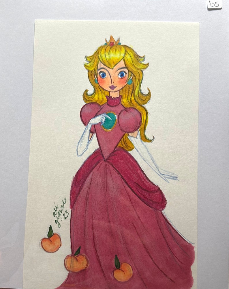 Princess Peach Color Sketch - Etsy