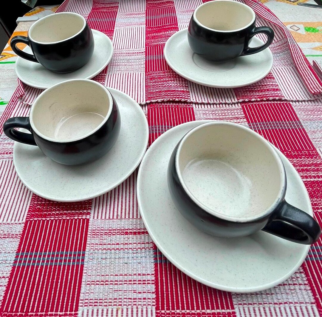 Set of 4 Metlox Poppytrail California Contempora Coffee Tea Cups and ...