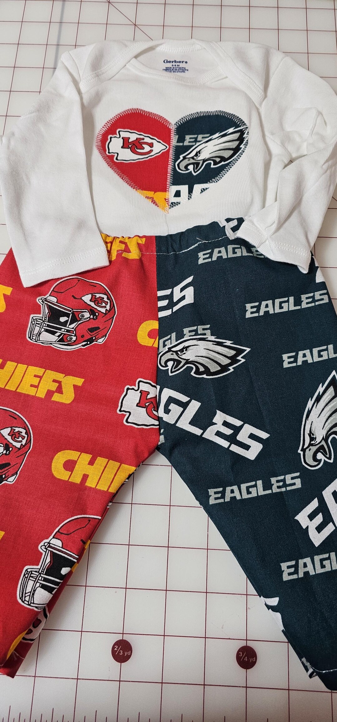 Appliqued Onesies and Pants or Skirts - Sports Teams Single or House ...