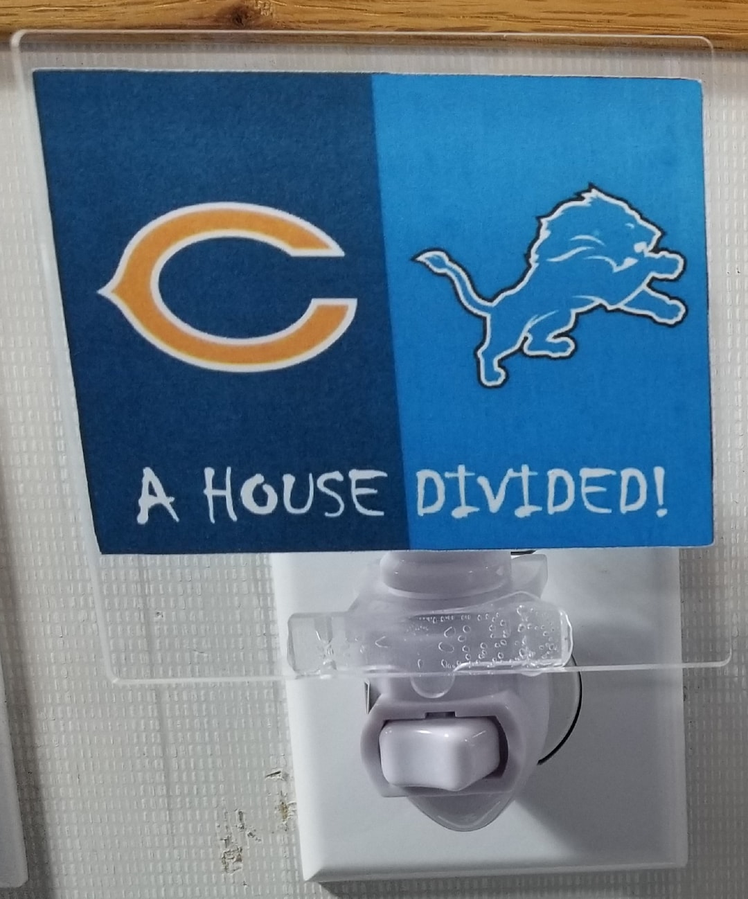 NFL House Divided Team Sports Nightlights - Handmade With Acrylic ...