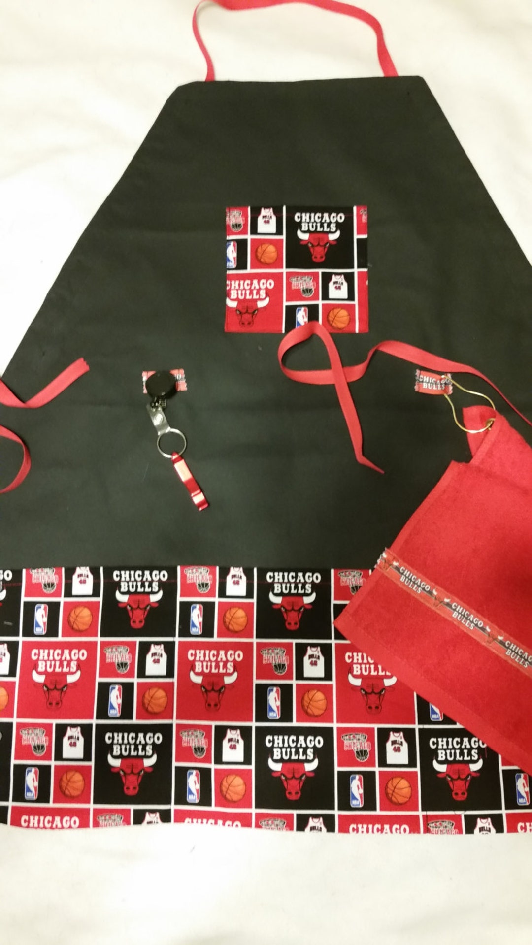 Basketball Team Apron Made With NBA Fabric on Sturdy Canvas Fabric ...