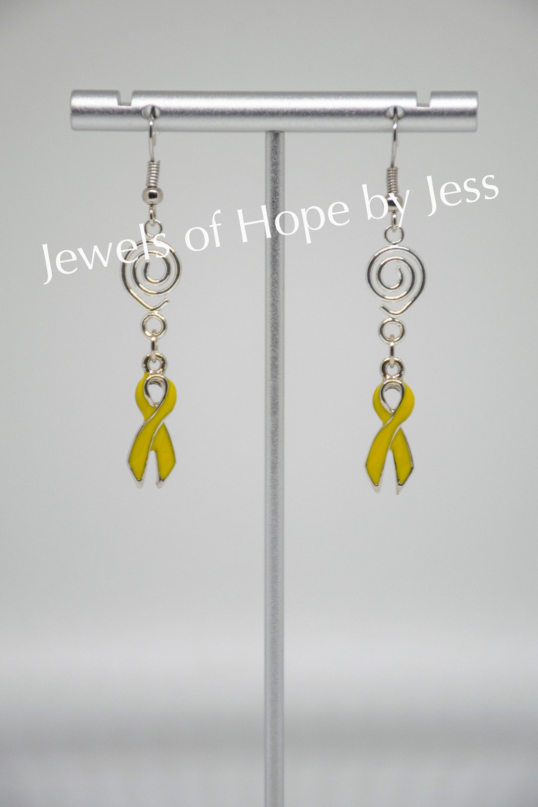 Sarcoma/bone Cancer Awareness Ribbon Spiral Earrings - Etsy