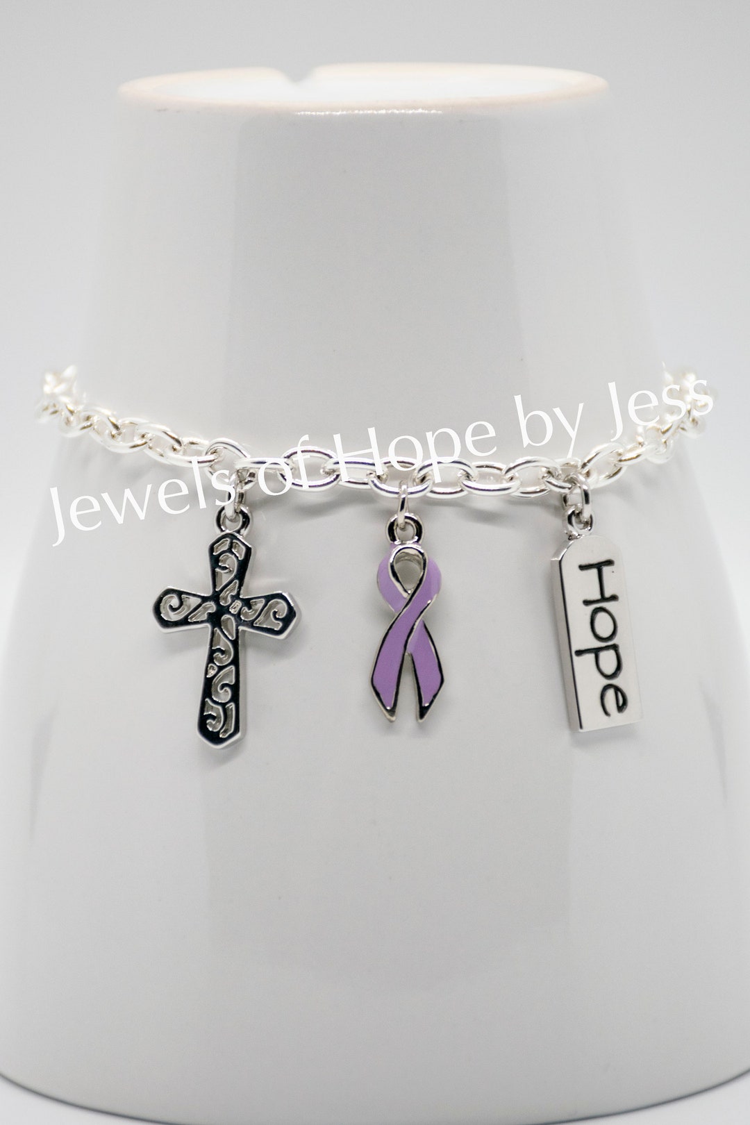 Testicular Cancer Awareness Ribbon Charm Bracelet - Etsy