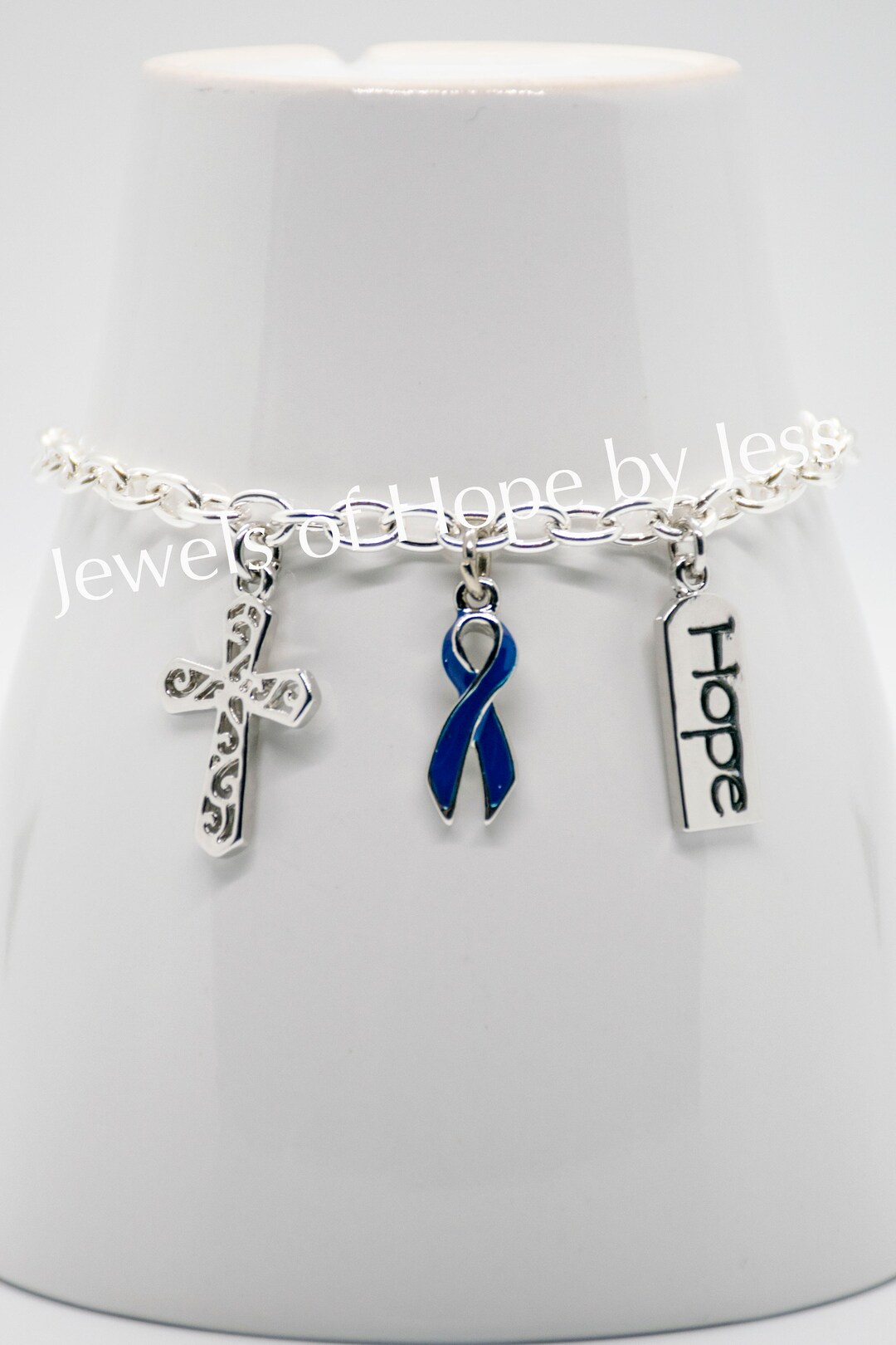 Colon/colorectal Cancer Awareness Ribbon Charm Bracelet - Etsy