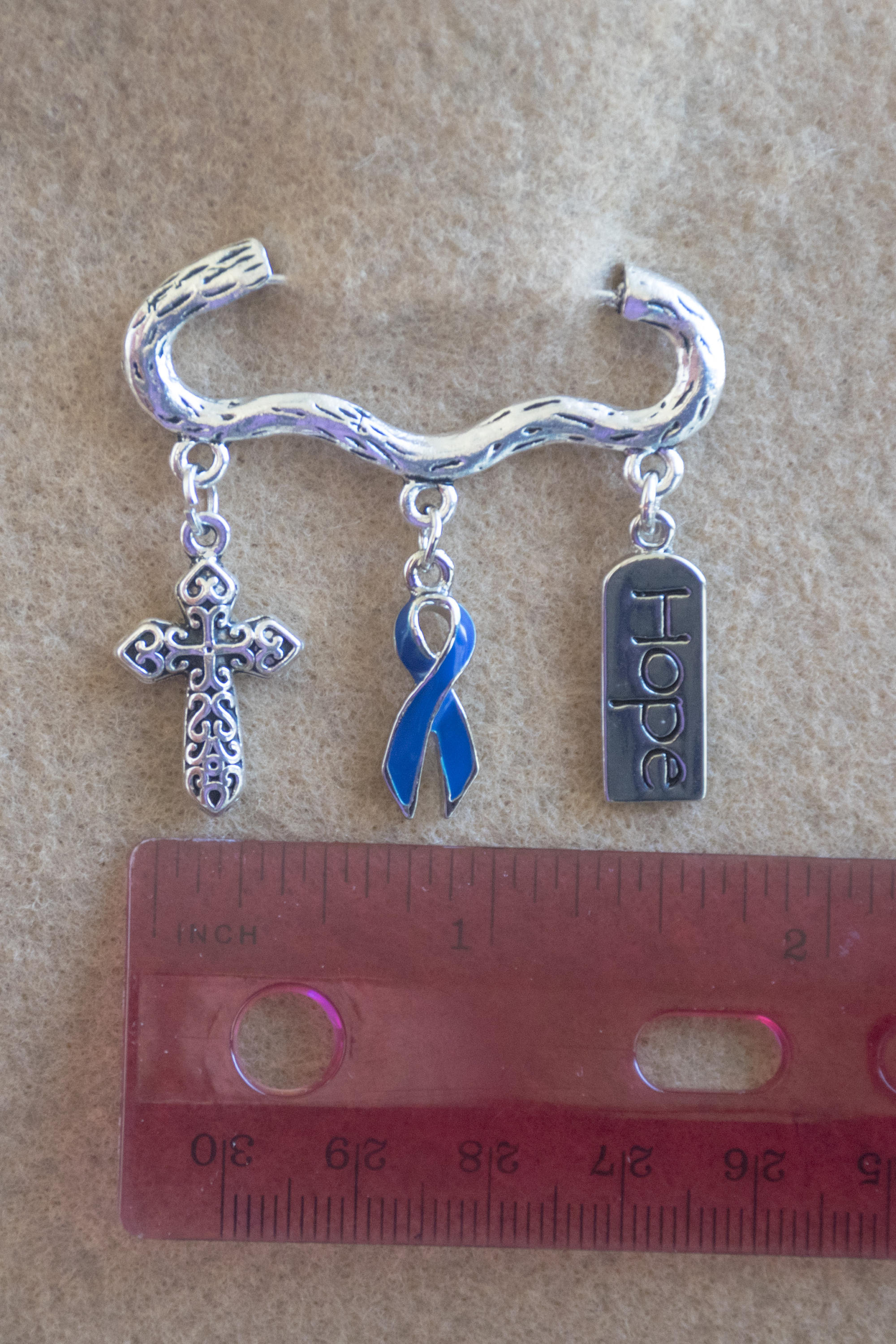 Colon/colorectal Cancer Awareness Ribbon Charm Brooch - Etsy
