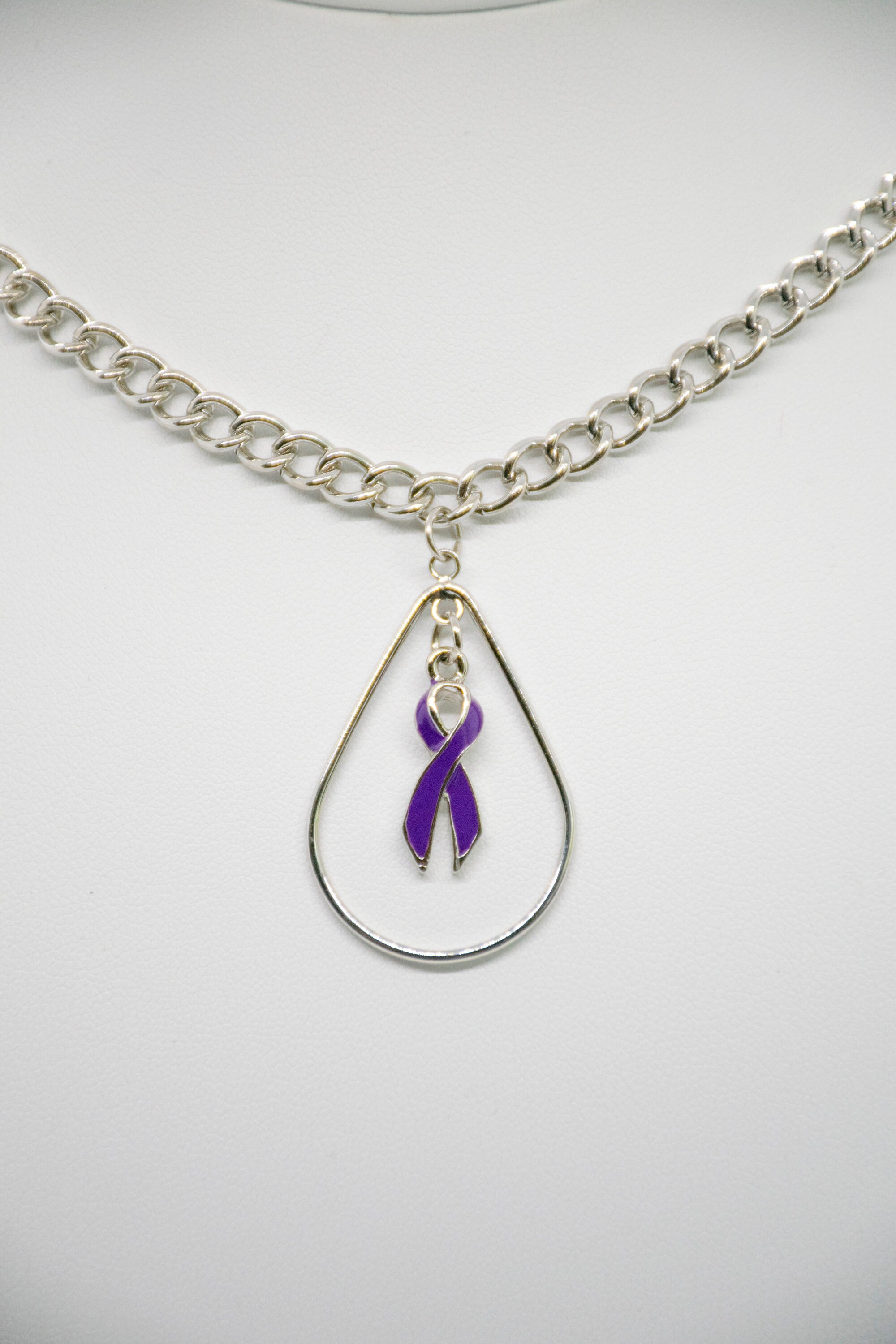 Pancreatic Cancer Awareness Ribbon Necklace - Etsy