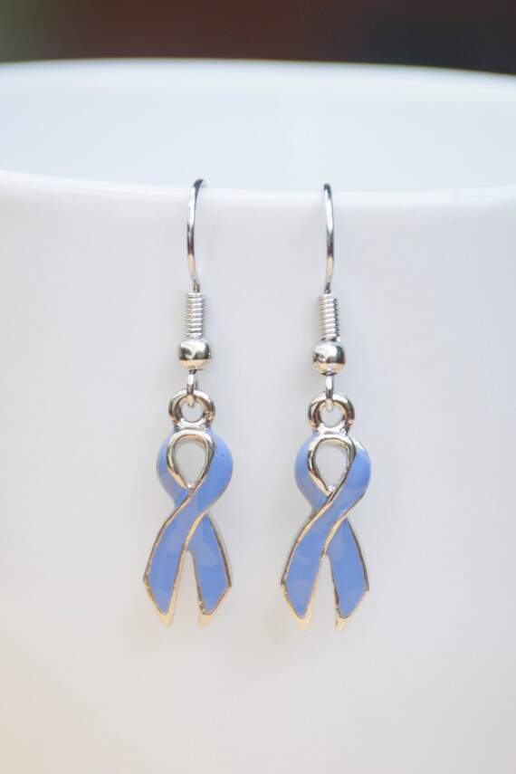 Stomach/Esophageal Cancer Awareness Ribbon Earrings | Etsy