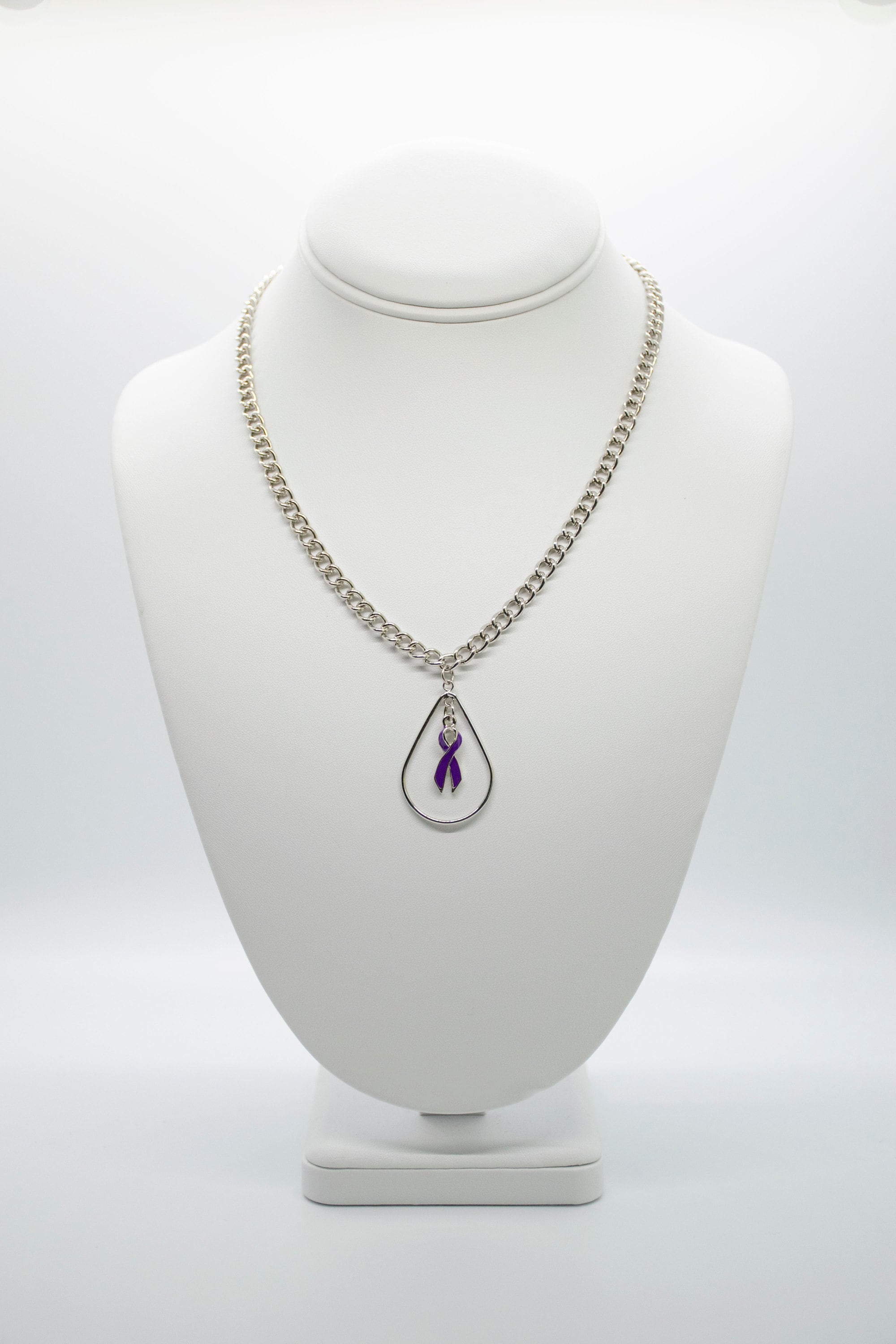 Pancreatic Cancer Awareness Ribbon Necklace - Etsy