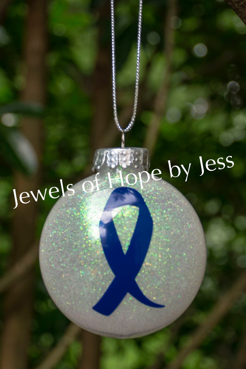 Colon/colorectal Cancer Awareness Ribbon Holiday/christmas - Etsy