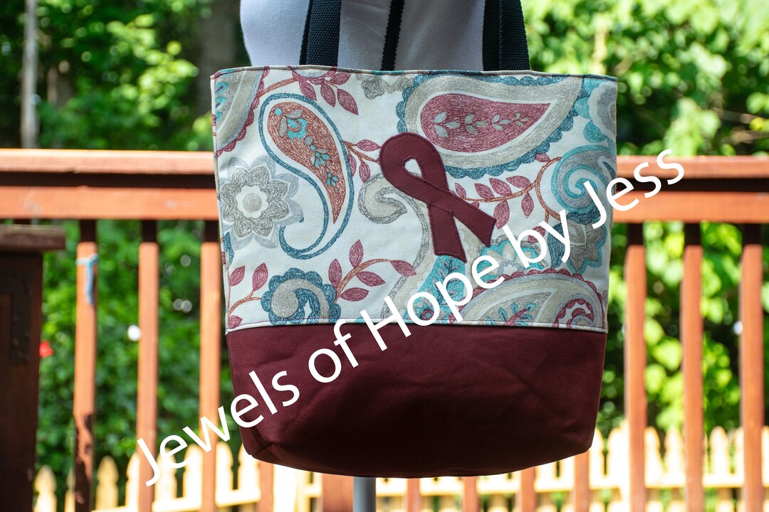 Multiple Myeloma Awareness Ribbon Tote Bag - Etsy