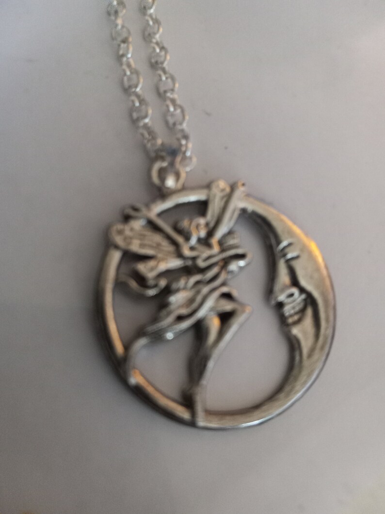 Blue Heart Angel Wings and Silertone Flowers Necklaces - Etsy