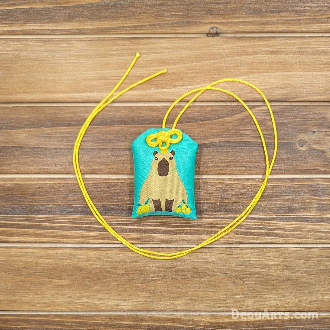 Capybara Omamori Good Luck Charm - Etsy