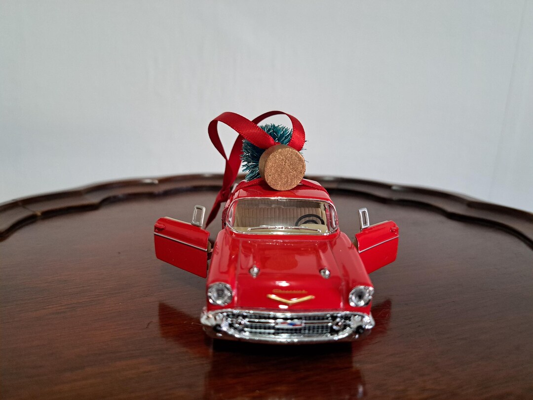 1957 Chevy Bel Air With Christmas Tree 5 RED Ornament - Etsy