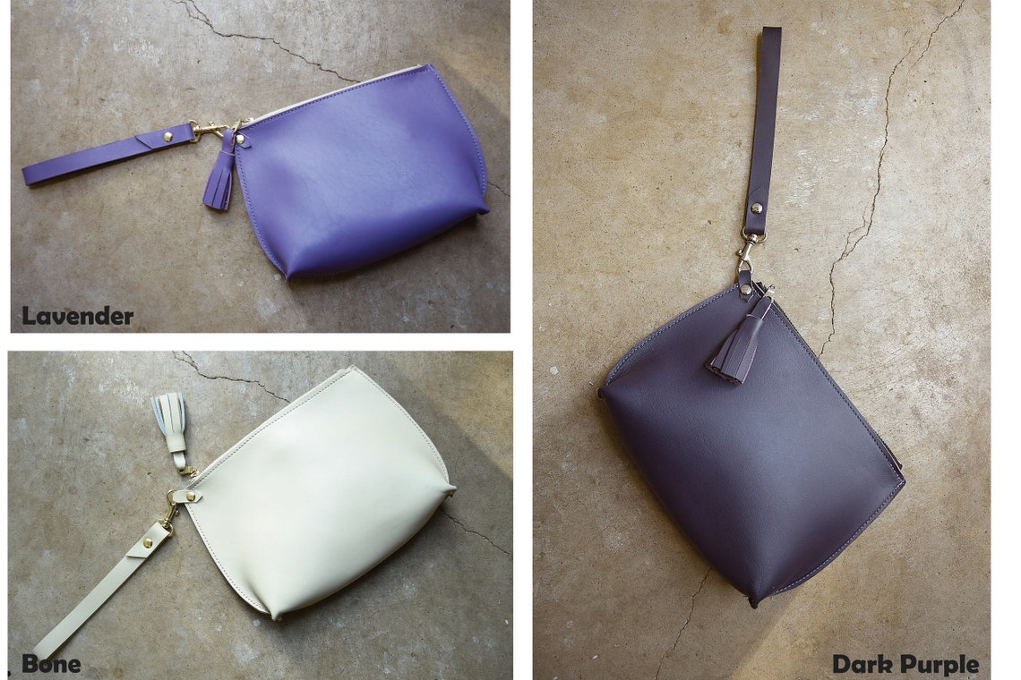 Everyday Leather Wristlet Leather Clutch Woman's Clutch | Etsy