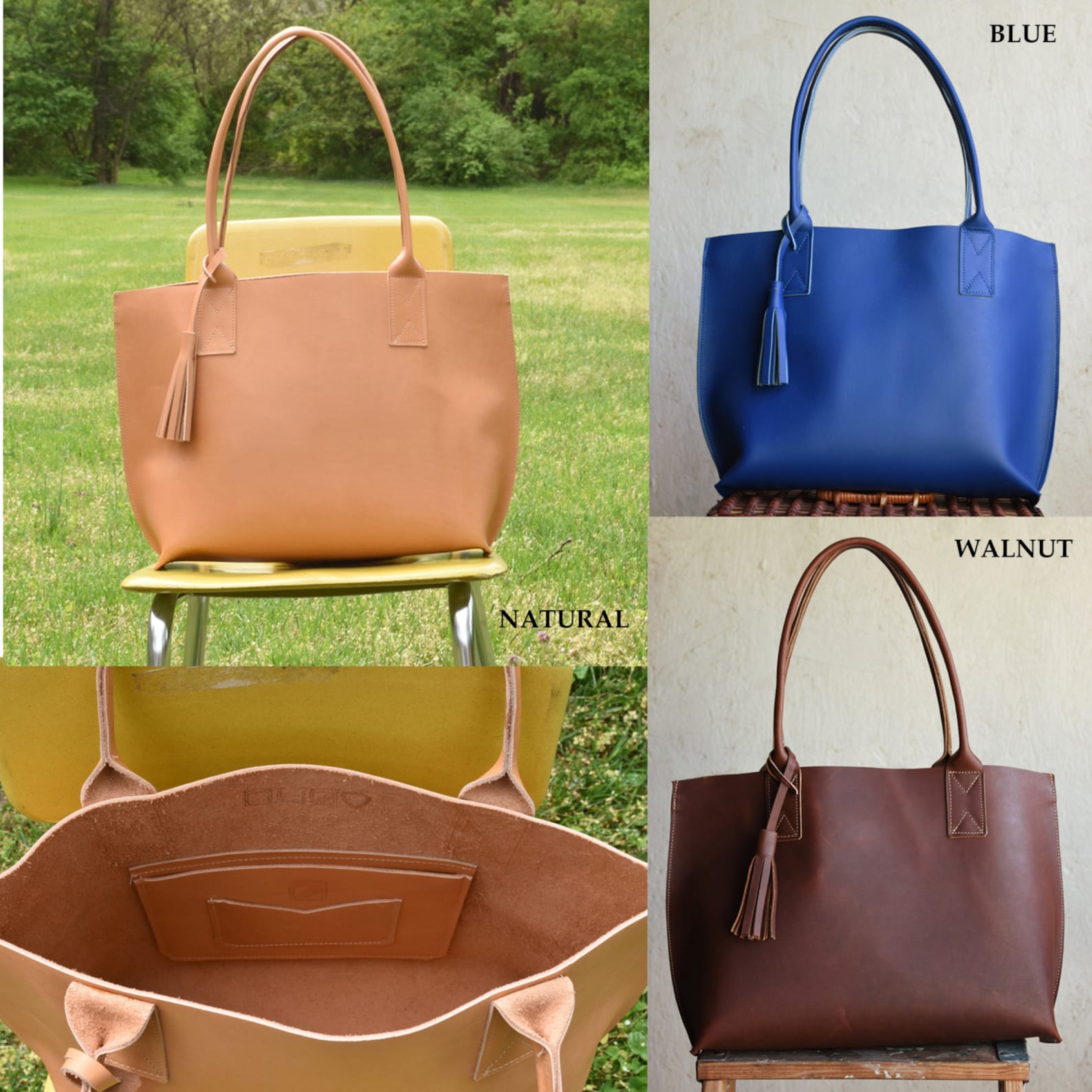 Small Everyday Tote Genuine Leather Tote Minimalist Bag | Etsy