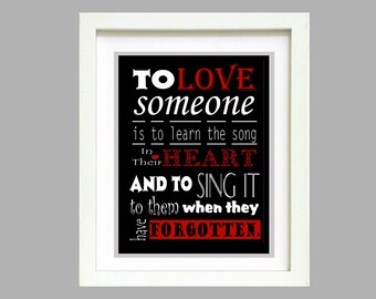 To Love Someone Inspirational Wall Poster 8x10 Digital Art | Etsy