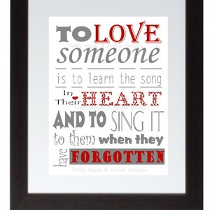 To Love Someone Inspirational Wall Poster 8x10 Digital Art - Etsy