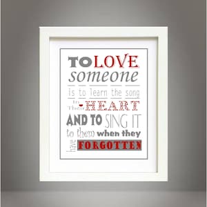 To Love Someone Inspirational Wall Poster 8x10 Digital Art Printable ...