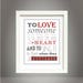 To Love Someone Inspirational Wall Poster 8x10 Digital Art - Etsy