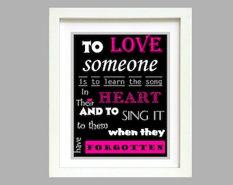 To Love Someone Inspirational Wall Poster 8x10 Digital Art | Etsy