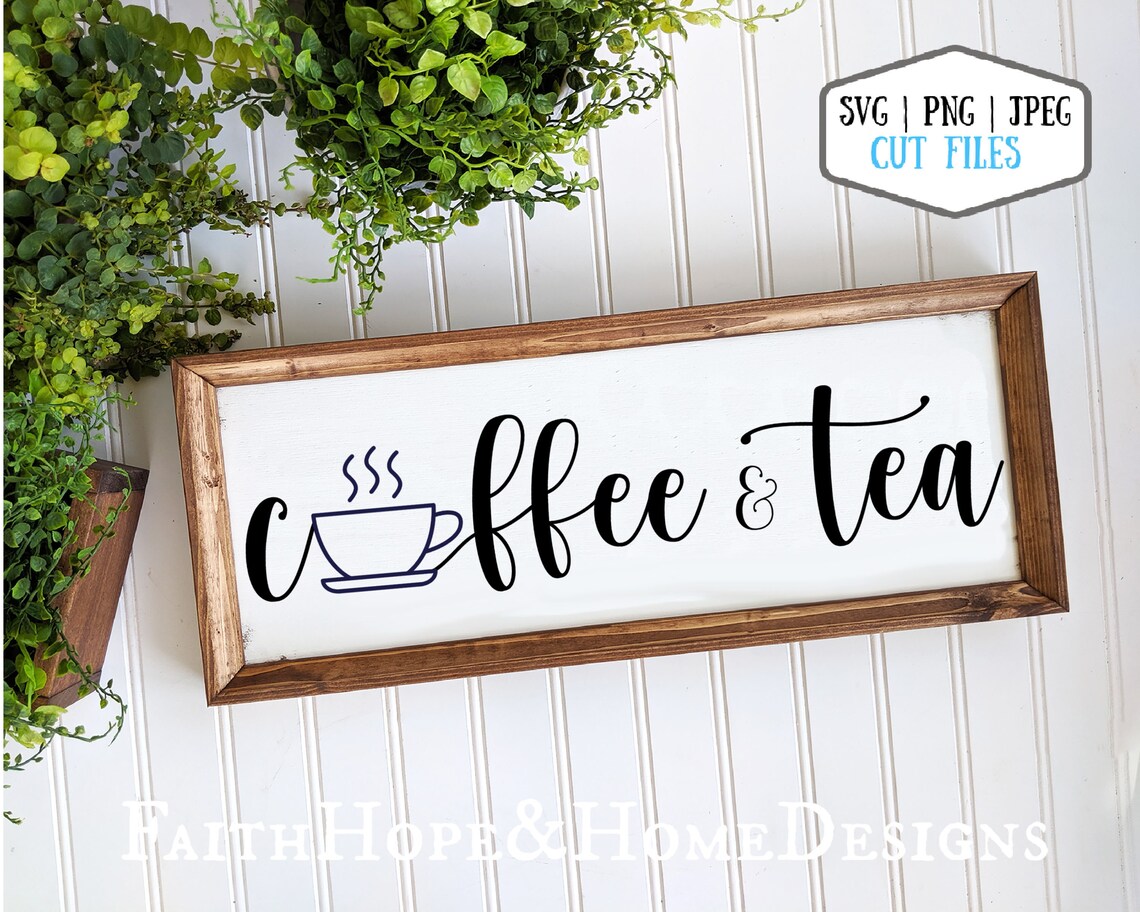Coffee & Tea SVG Coffee and Tea Sign SVG PNG File for Cutting | Etsy