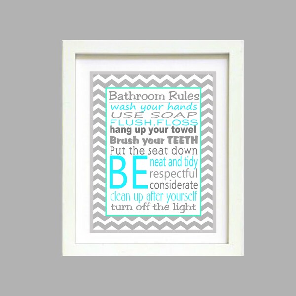 Chevron Bathroom - Etsy