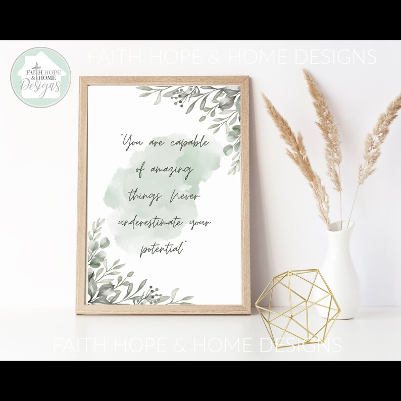 Inspirational Quote Posters for Office or Home - Set of 9 Digital ...