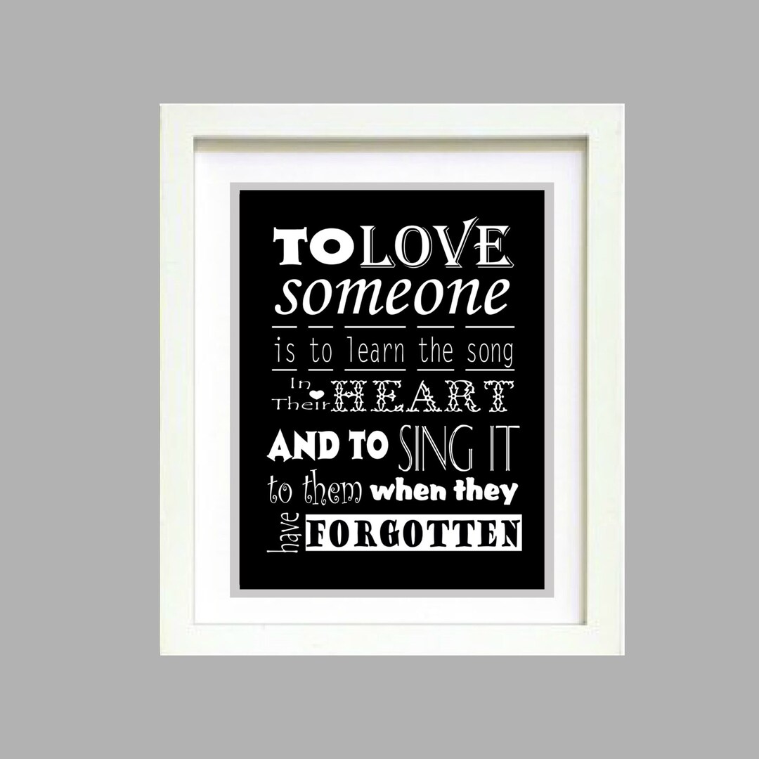 To Love Someone Inspirational Wall Poster 8x10 Digital Art - Etsy