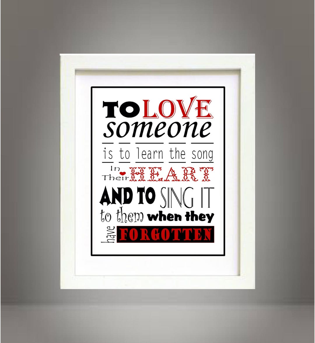 To Love Someone Inspirational Wall Poster 8x10 Digital Art Printable ...
