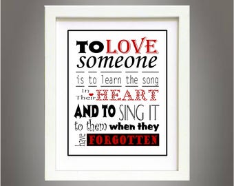 To Love Someone Inspirational Wall Poster 8x10 Digital Art | Etsy