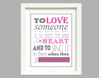 To Love Someone Inspirational Wall Poster 8x10 Digital Art | Etsy