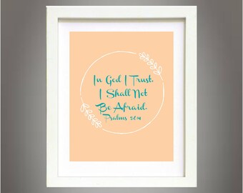 Scripture Art Bible Verse Christian Inspirational Wall Poster | Etsy