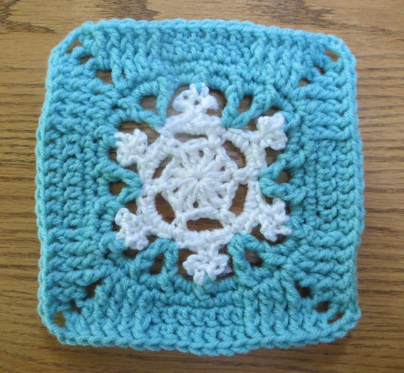 Pattern Frozen Elsa's Snowflake Granny Square. Can Be Made - Etsy