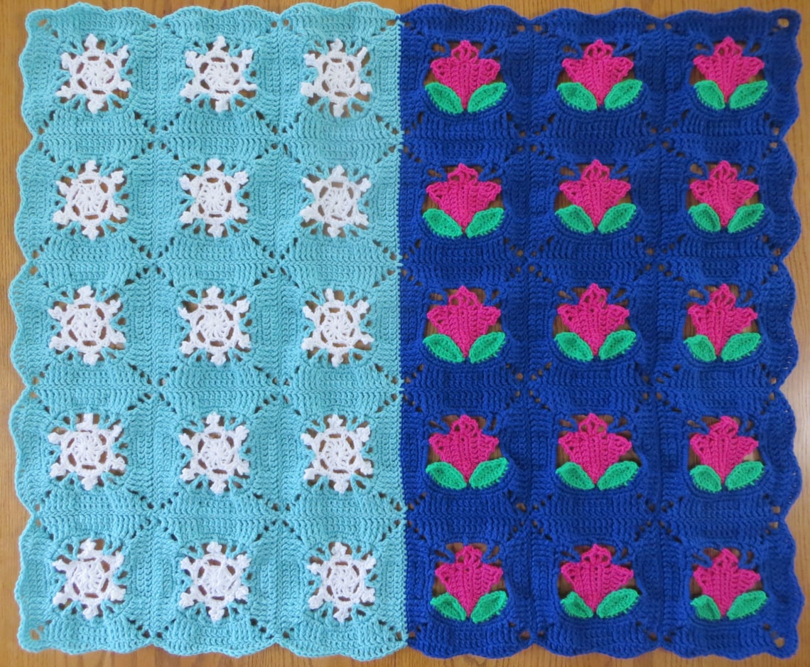 Pattern Frozen Elsa's Snowflake Granny Square. Can Be Made - Etsy