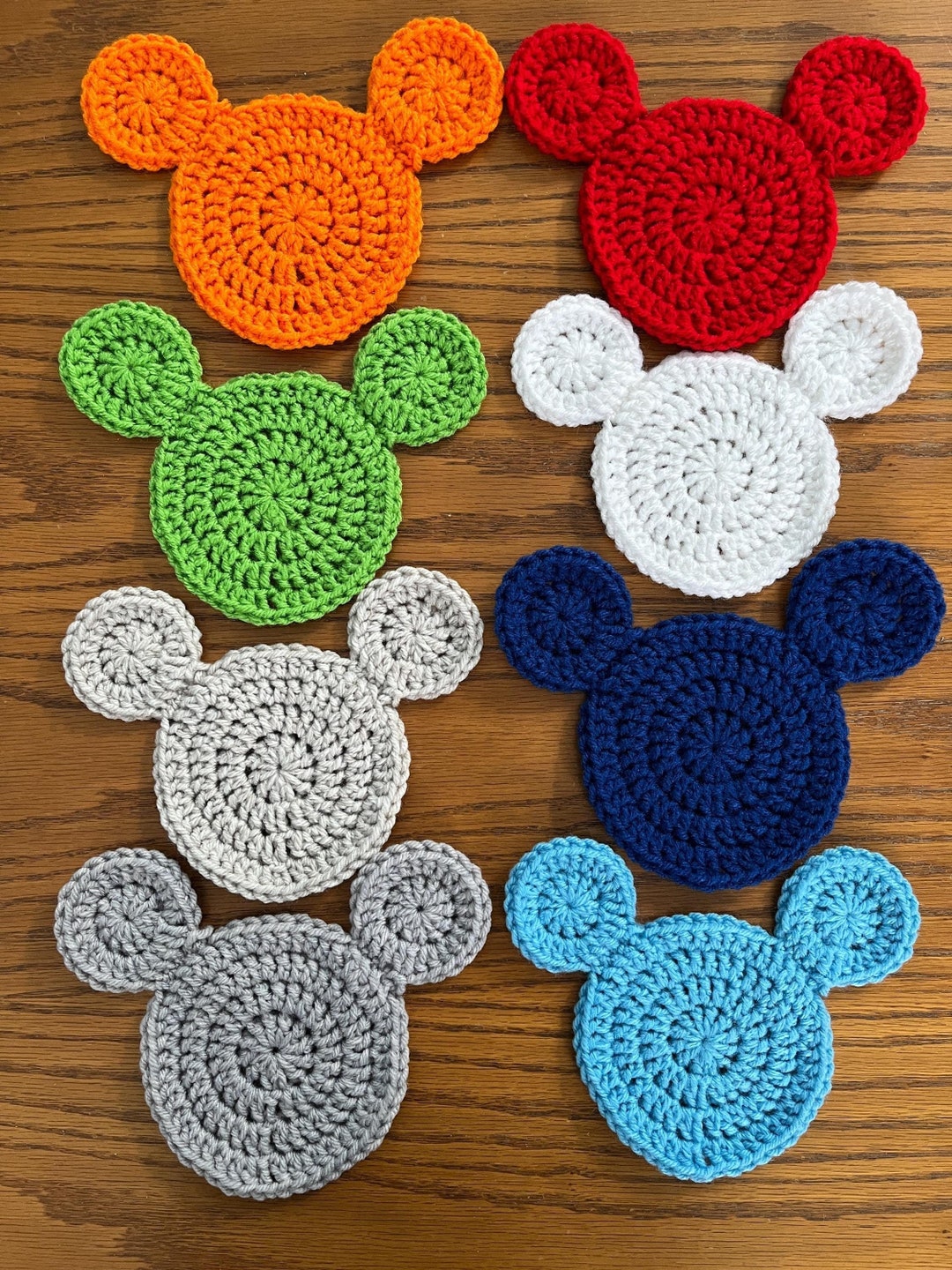 Mickey Mouse Coasters / Crochet / Different Colors - Etsy