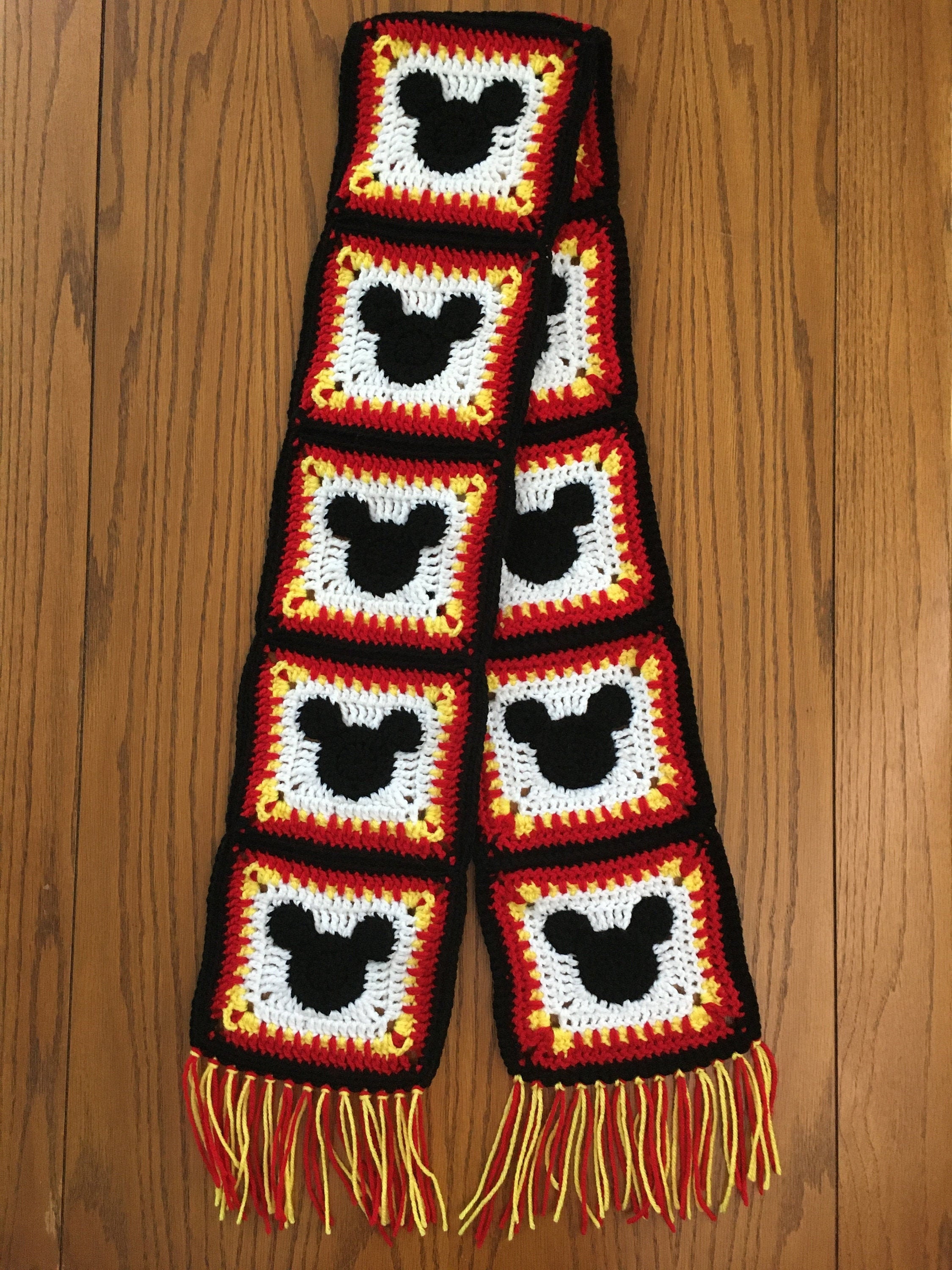 Mickey Mouse Crochet Scarf