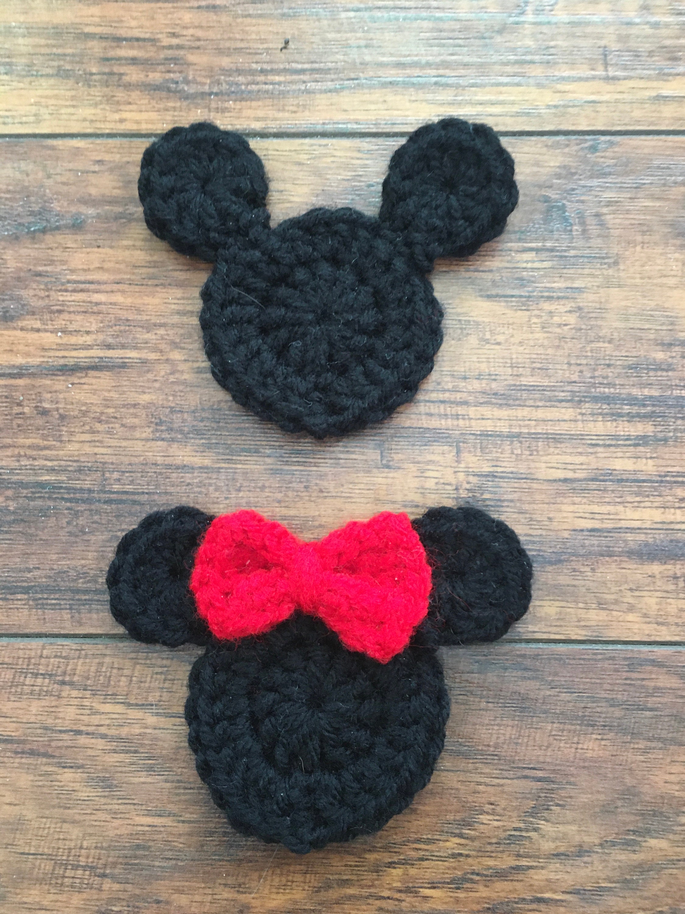 Mickey and Minnie Mouse Appliques - Etsy
