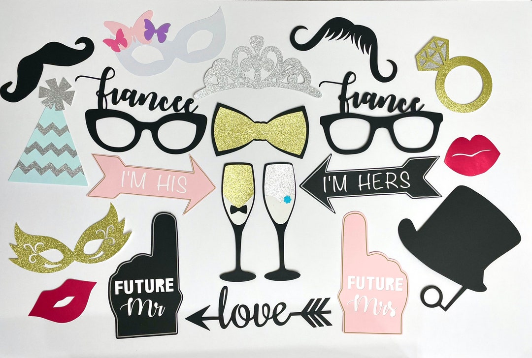 Engagement Party Photo Booth Props, Wedding Photo Props - Etsy