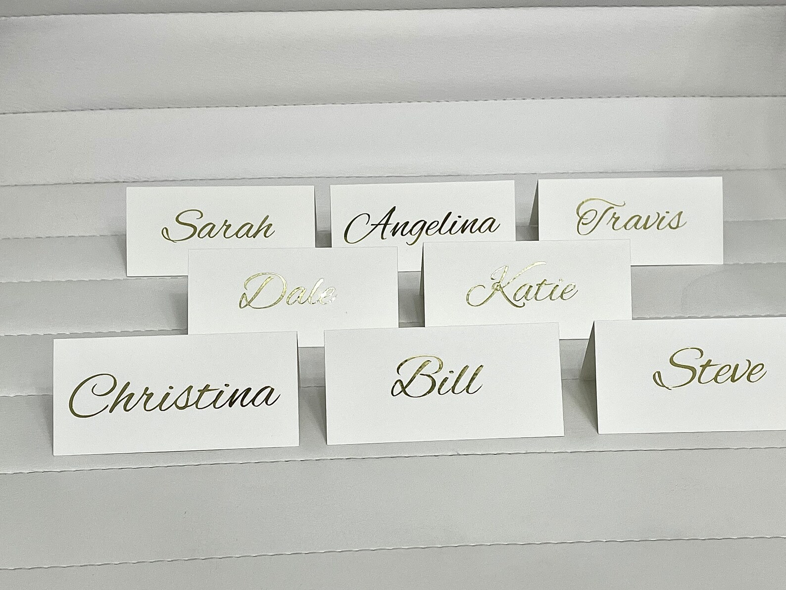 Gold Place Cards, Tent Name Cards, Gold Foil Table Name Cards - Etsy