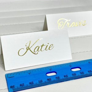 Gold Place Cards, Tent Name Cards, Gold Foil Table Name Cards - Etsy