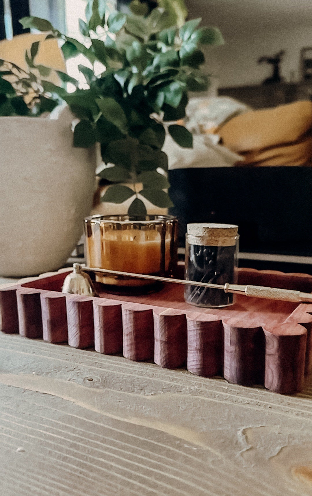 Scallop Edge Coffee Table Tray, Scallop Tray, Trinket Tray, Scallop ...