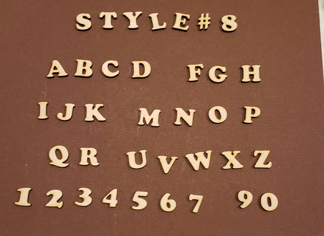 Style 8, Small 1/2 Laser Cut Letters and Numbers - Etsy