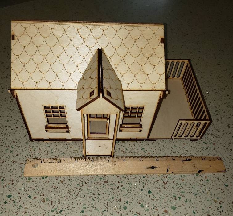 Cottage House Miniature Model 1/24 Scale - Etsy