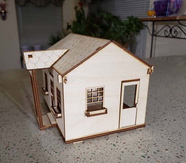 Cottage House Miniature Model 1/24 Scale | Etsy